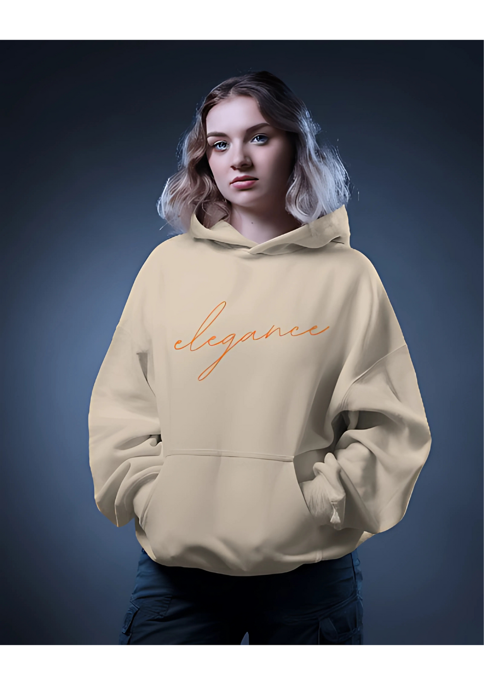 ELEGANCE CAMEL OVERSIZED HOODIE – NVZN